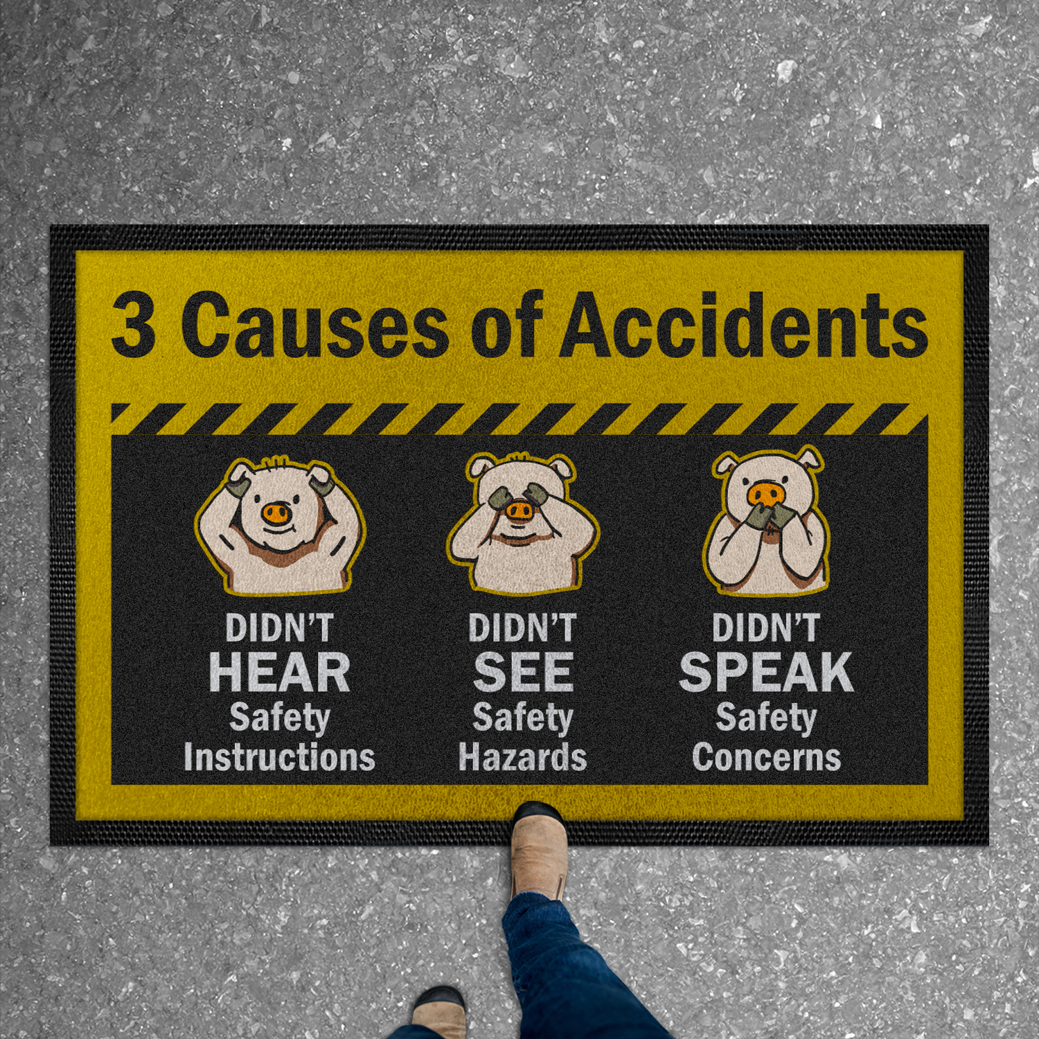 Keep Aisles Clear - Safety Message Mat Signs