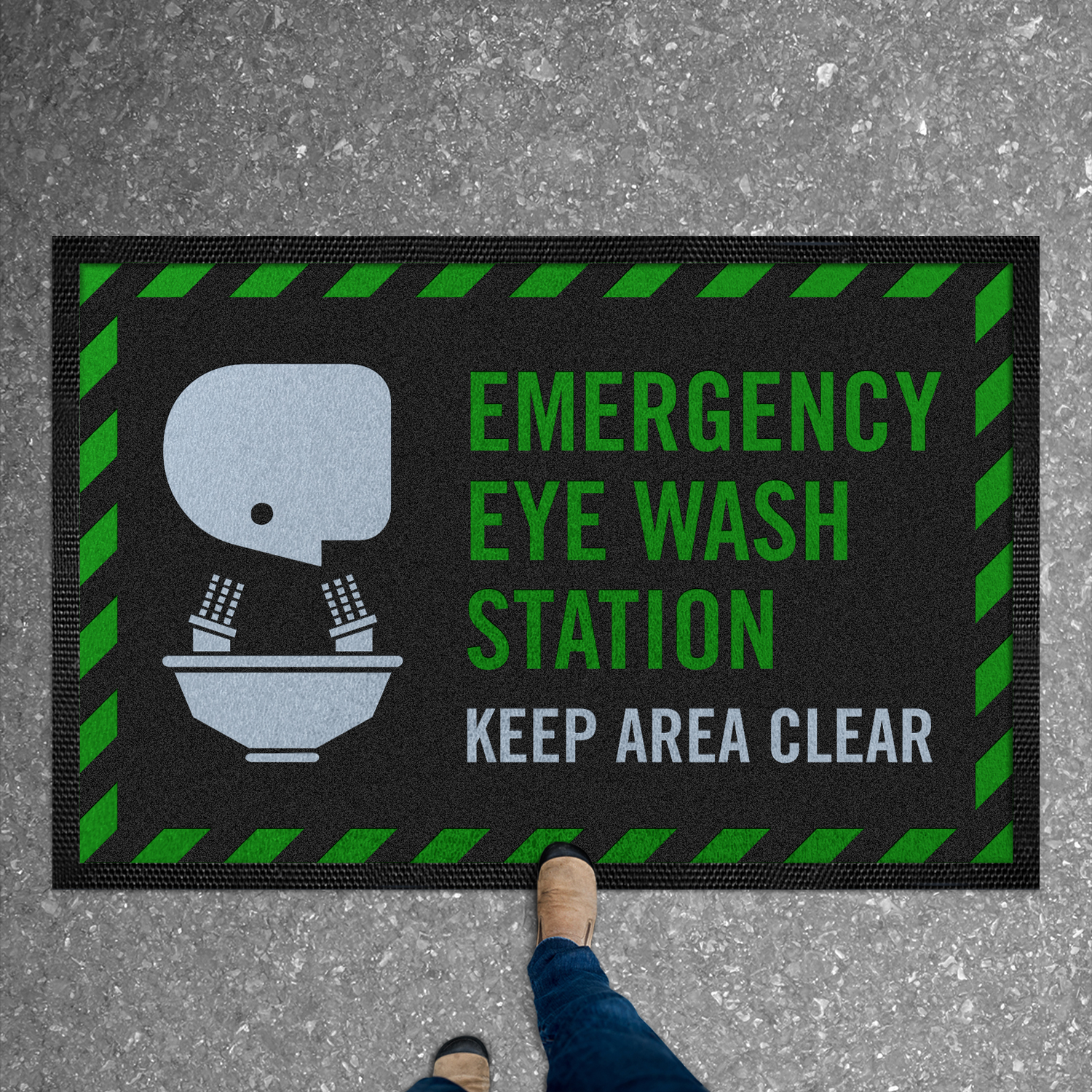 Keep Aisles Clear - Safety Message Mat Signs
