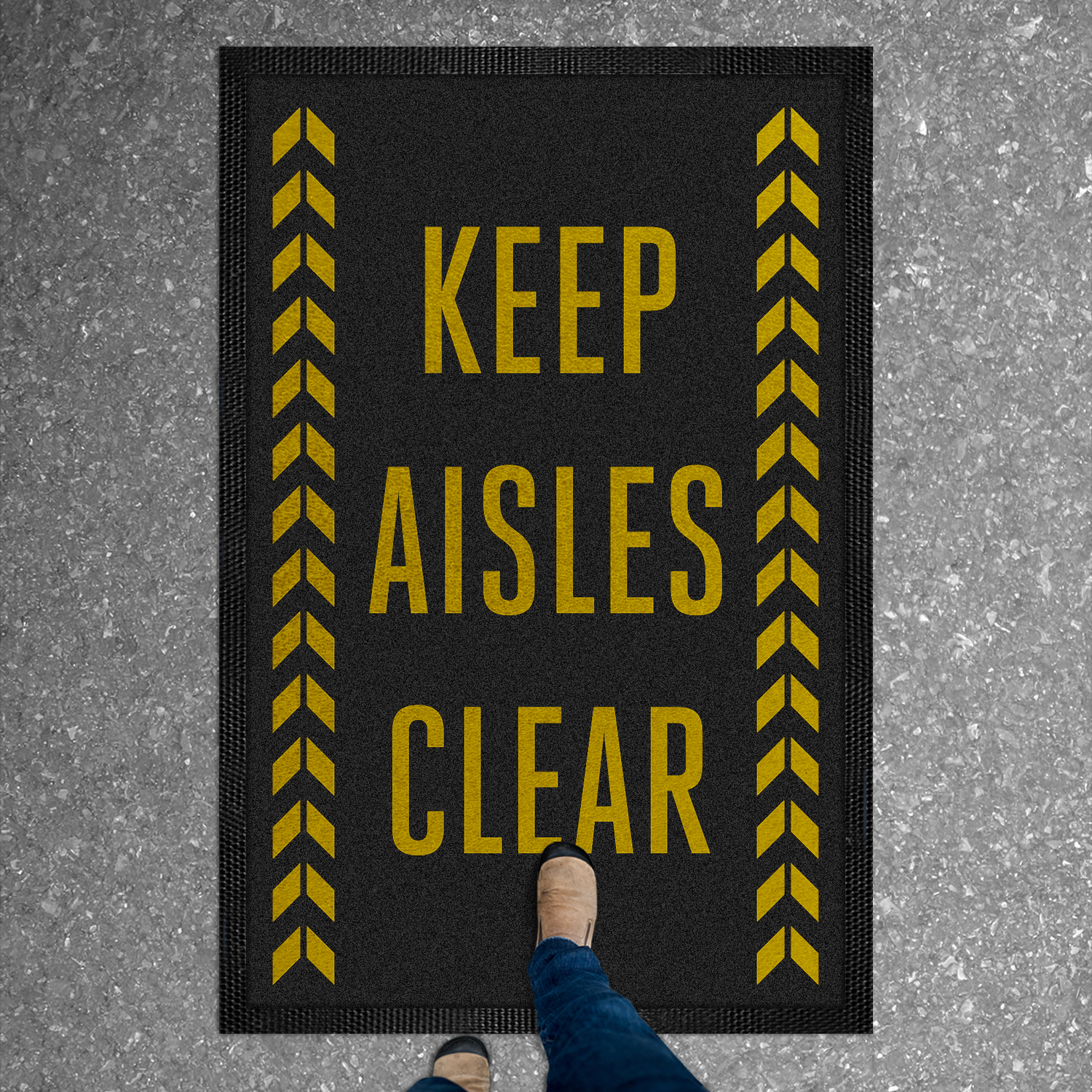 Keep Aisles Clear - Safety Message Mat Signs