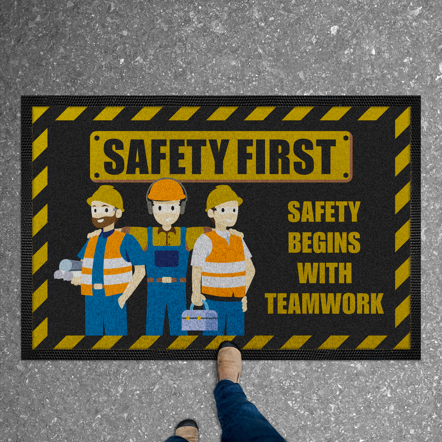 Keep Aisles Clear - Safety Message Mat Signs