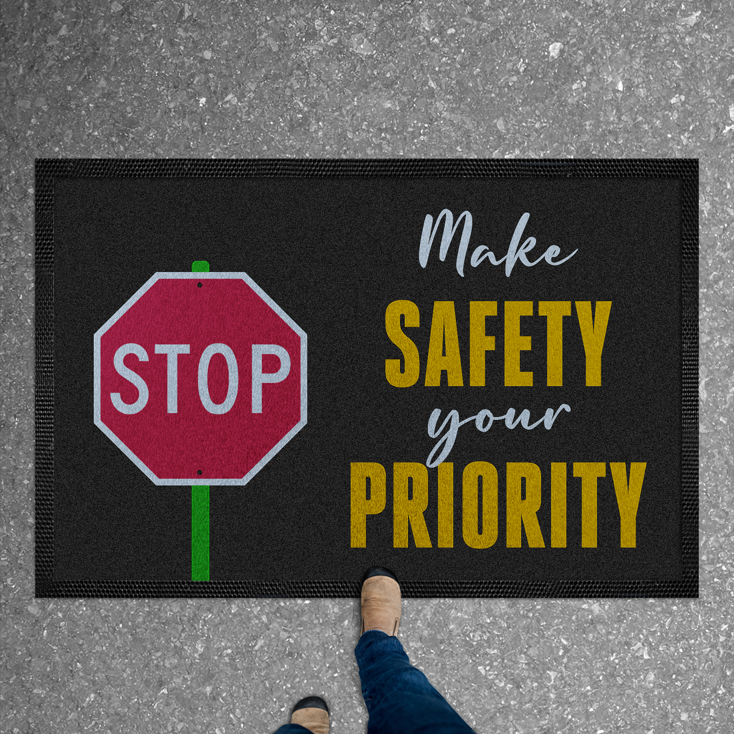Keep Aisles Clear - Safety Message Mat Signs